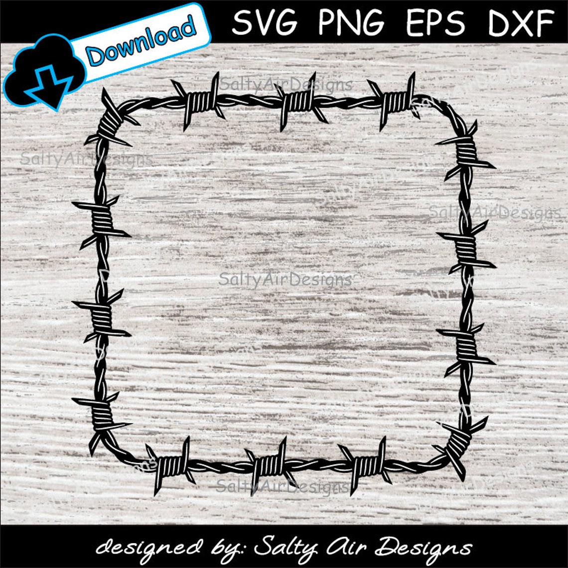 Barbed Wire Square Digital Cut File - Digital Files - Barbed Wire ...