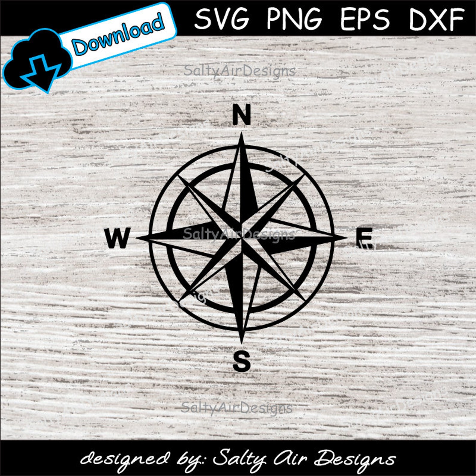 Nautical Compass Svg Compass Clipart Dxf Nautical Compass - Etsy Canada