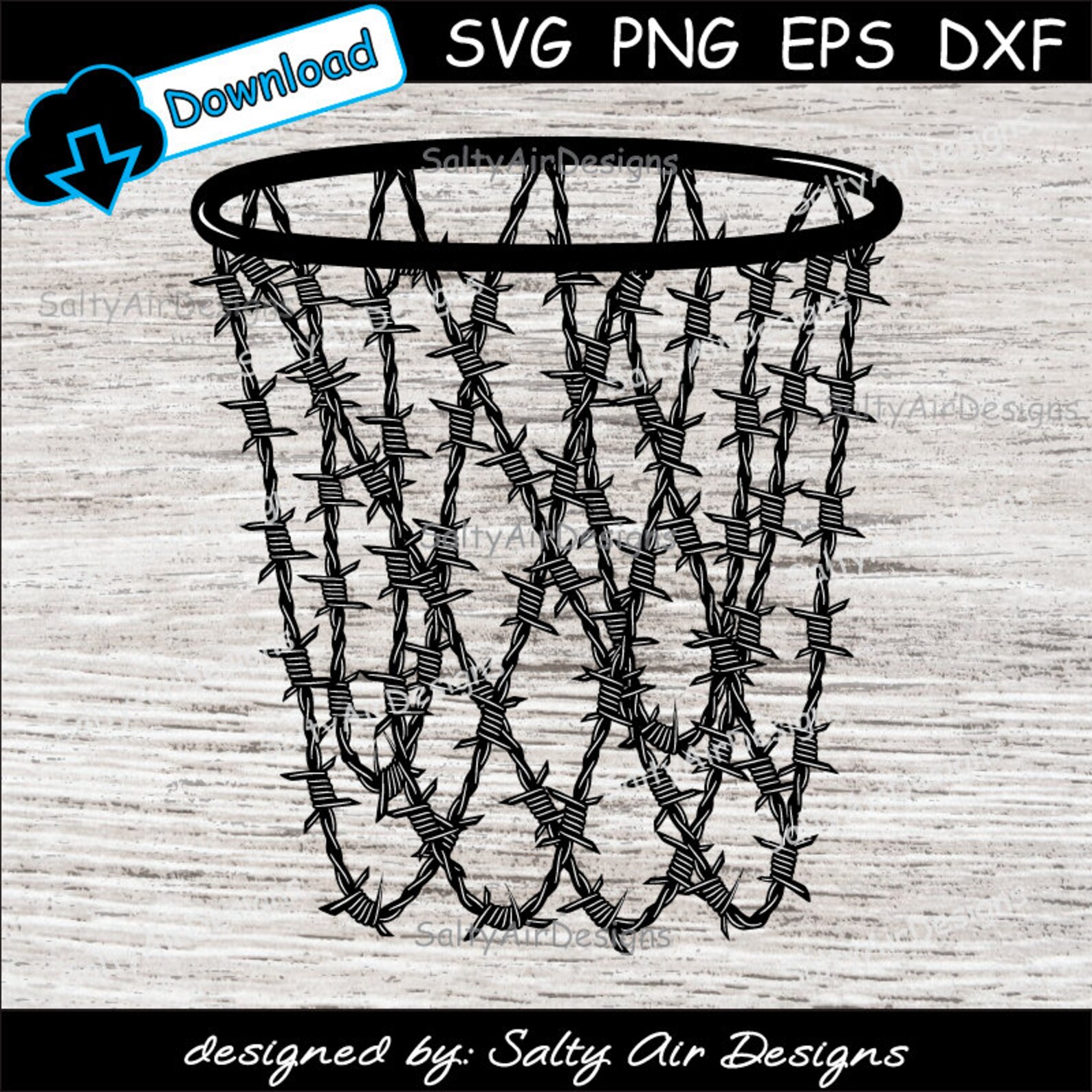 Barb Wire Basketball Net Bundle Digital Cut Files Barbed | Etsy