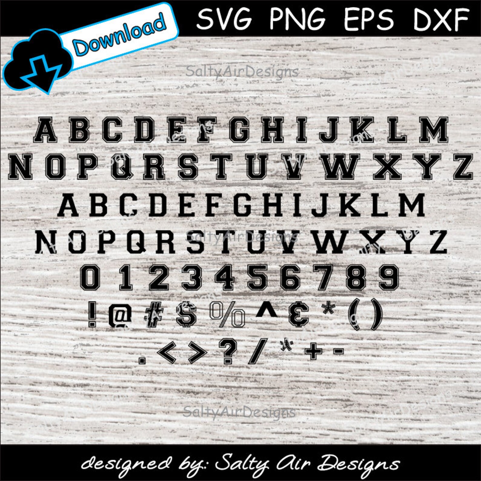 Collegiate Alphabet Bundle Cut File Frames Eps, Png, Dxf, Svg ...