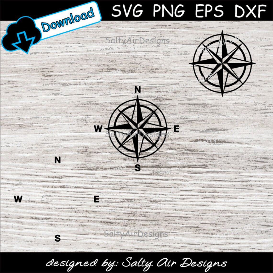 Nautical Compass, Svg, Compass Clipart, Dxf, Nautical Compass PNG ...