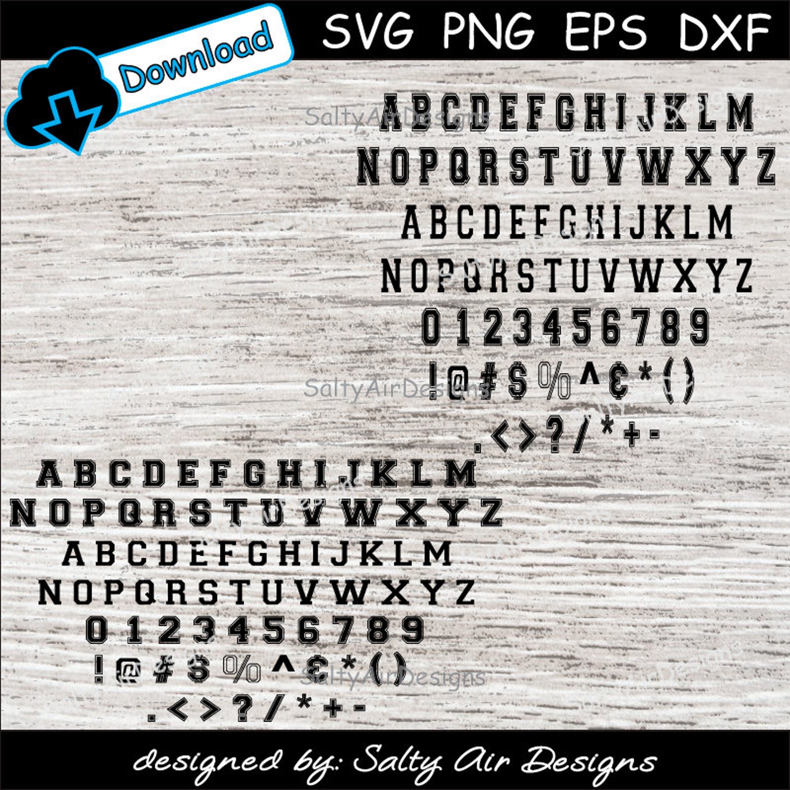 Collegiate Alphabet Bundle Cut File Frames Eps, Png, Dxf, Svg ...