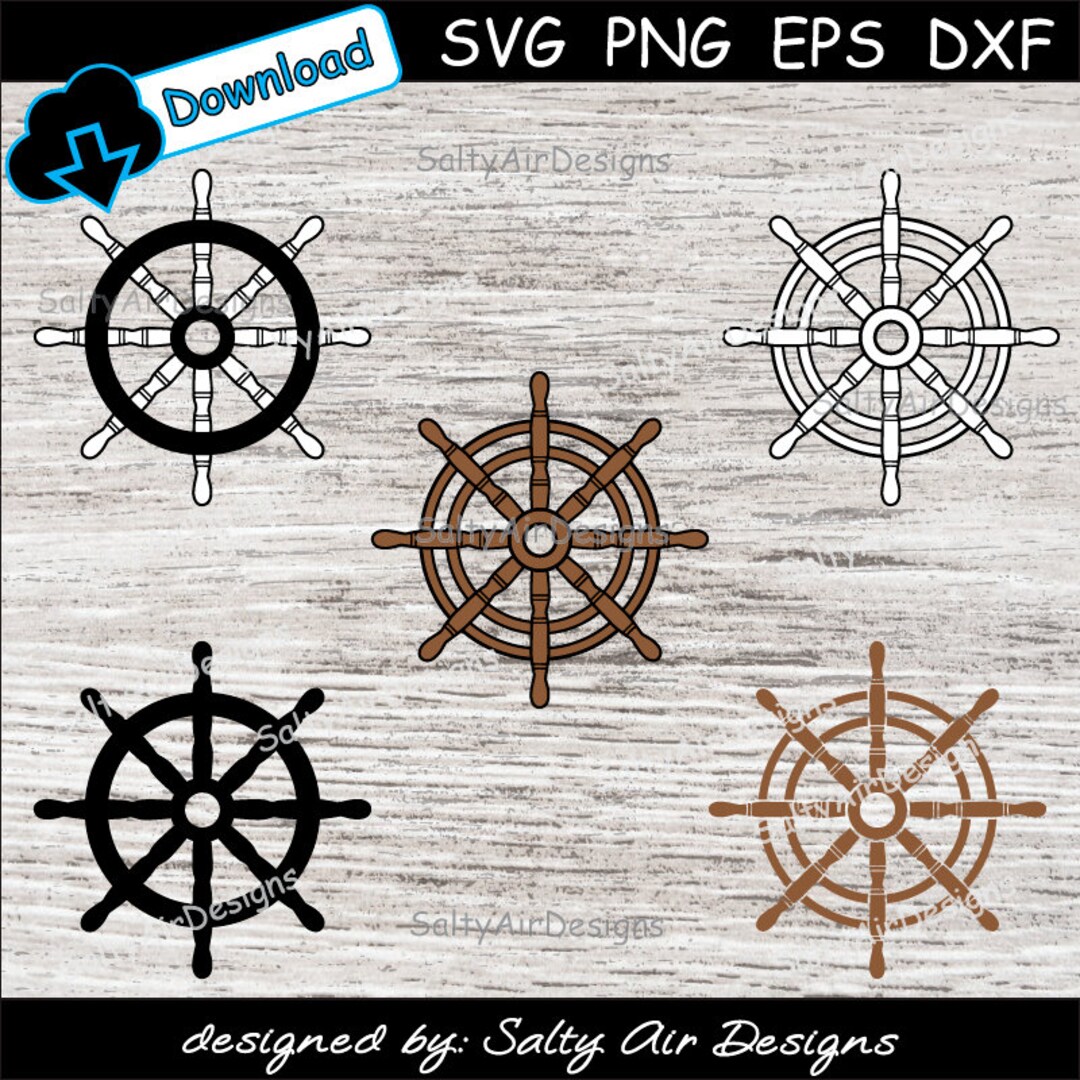 Ship Wheel Digital Cut Files Bundle - Sailing Wheel Digital Files ...