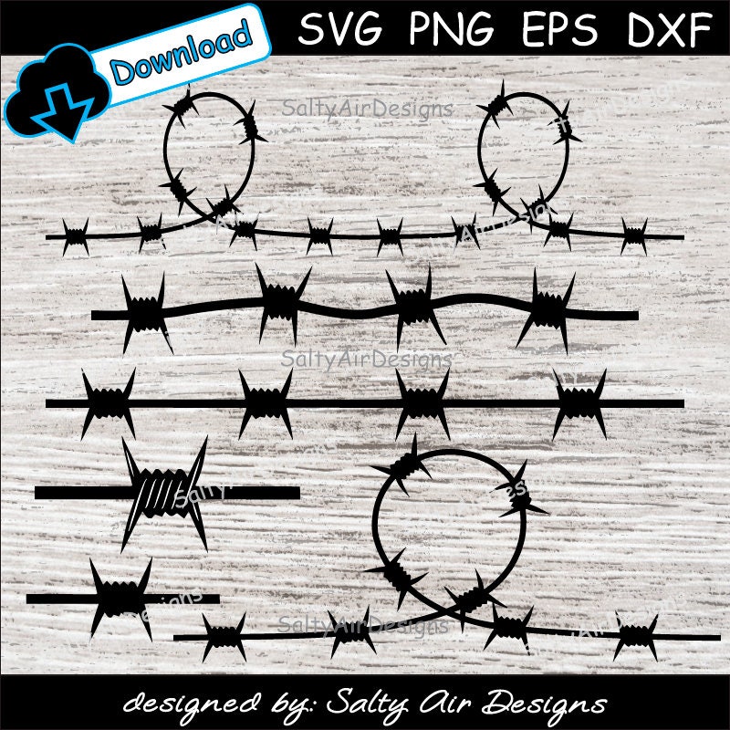 Barb Wire Bundle Digital Cut File - Digital Files - Barbed Wire Bundle ...
