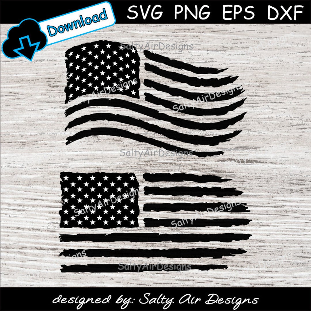 Distressed American Flag Digital Cut File - Digital Files - Flag SVG ...