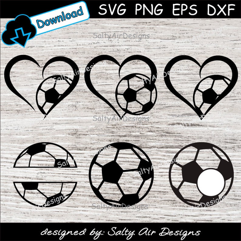 Soccer Ball Digital Cut Files Bundle - Digital Files - Soccer SVG - DXF ...