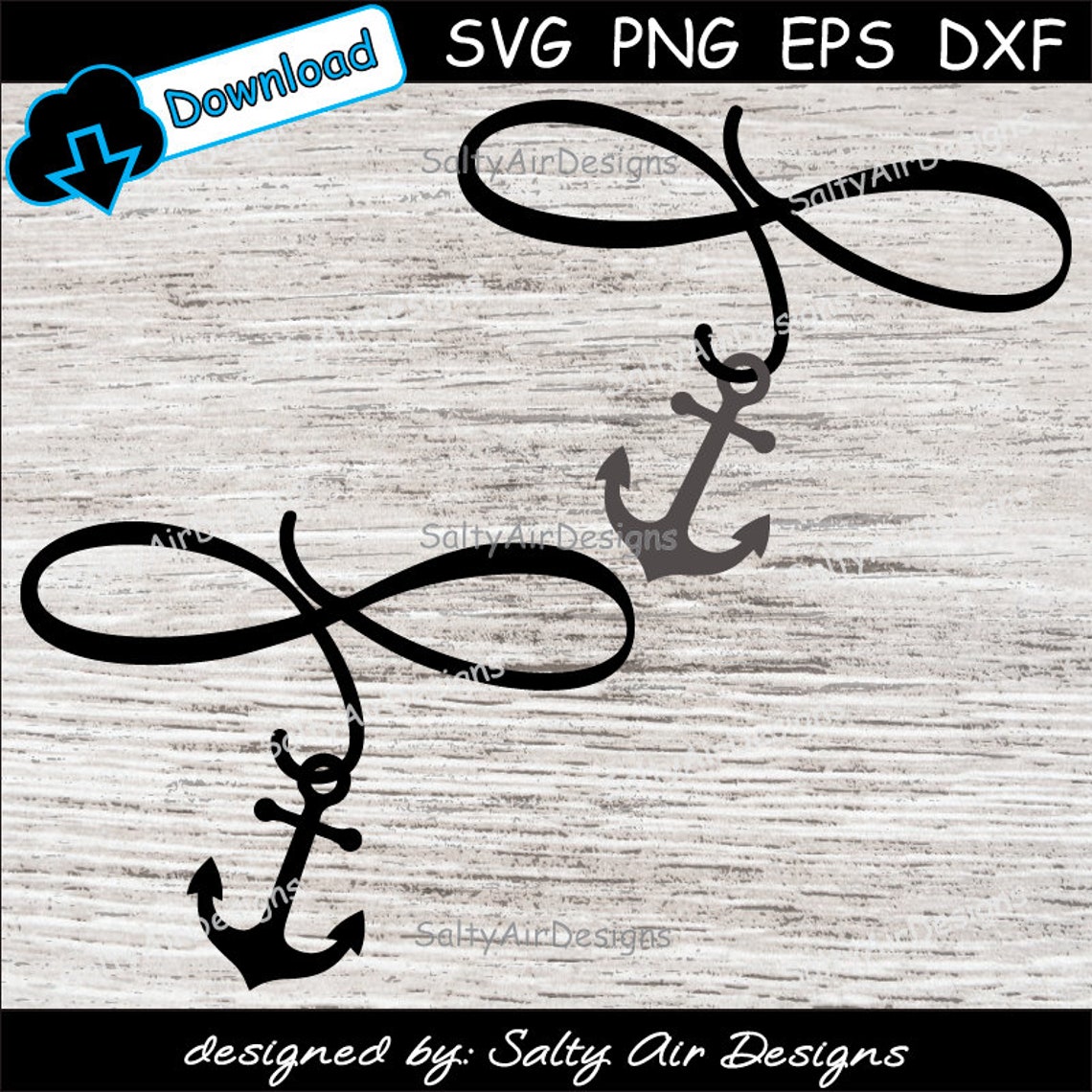 Infinity Anchor Digital Cut Files Bundle Digital Files - Etsy