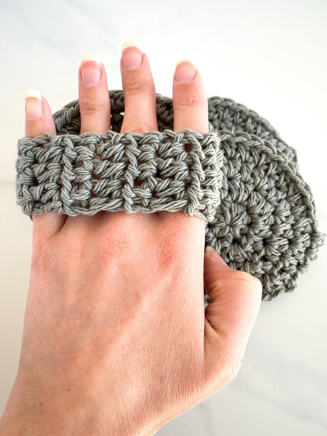 Crochet Cotton Makeup Remover Pads With Handles | Reusable Toner Pads ...