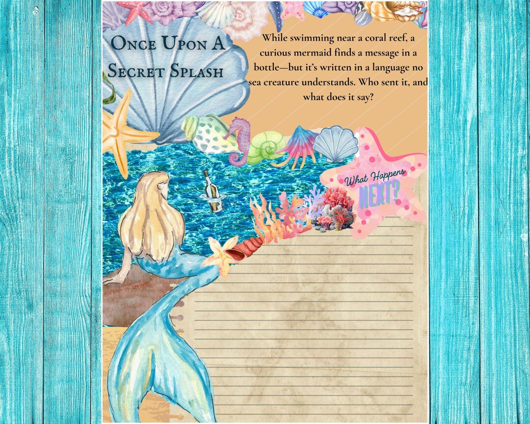 Once Upon A Secret Splash – Mermaid Story Prompt Printable ...