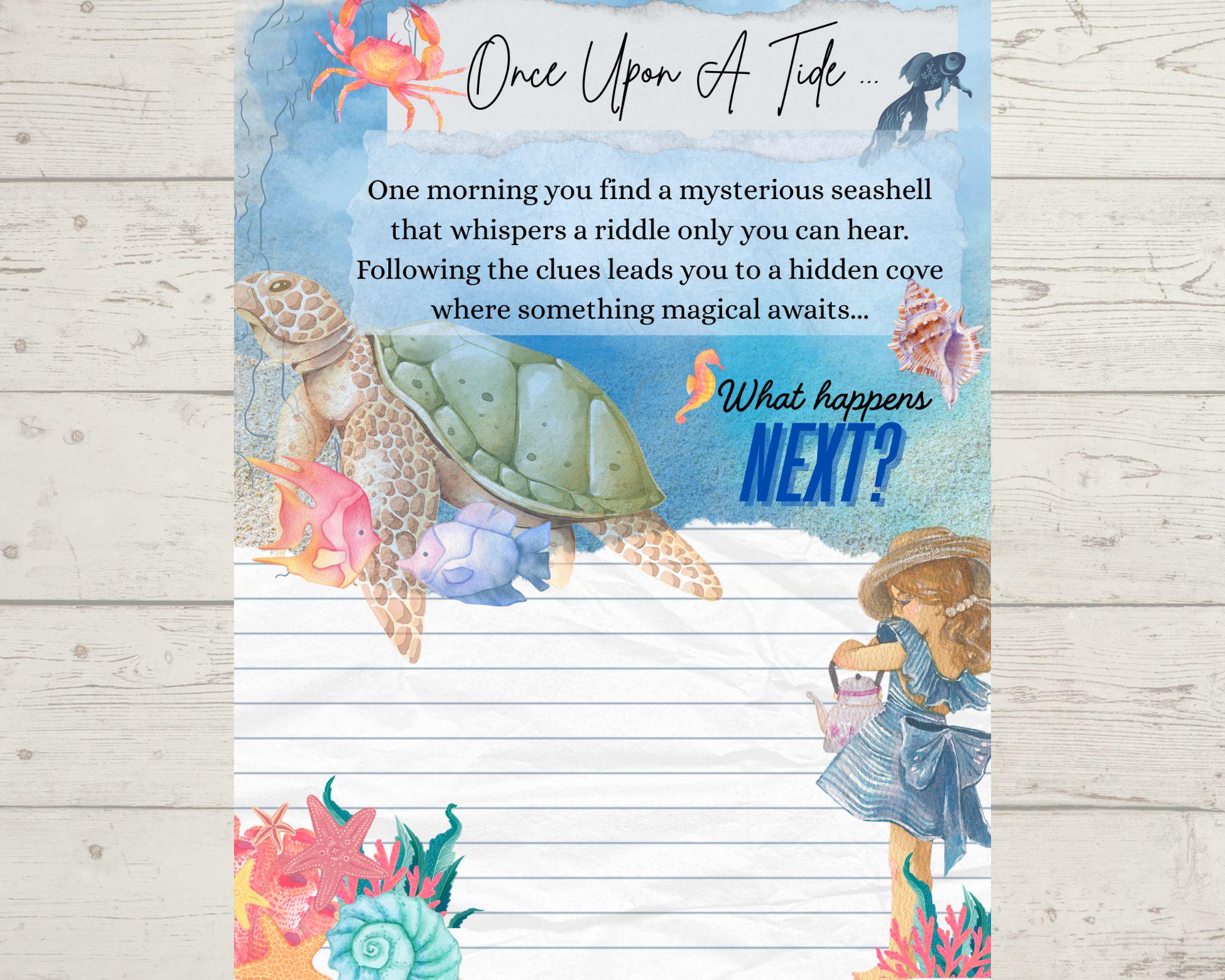 Once Upon a Tide – Printable Ocean-themed Story Prompt Page | Kids ...
