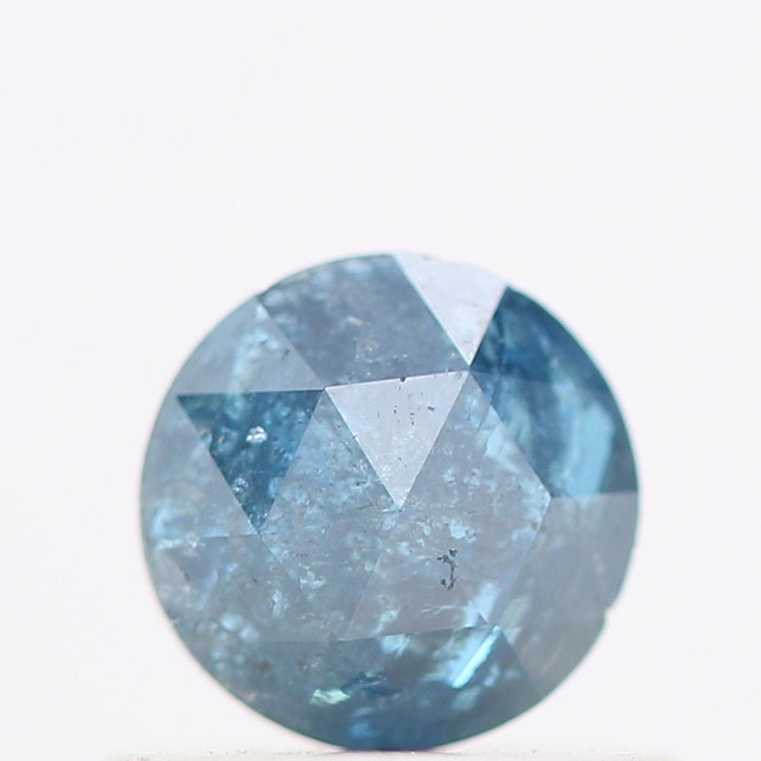 Blue Diamond - Fancy Blue Color Round Rose Cut Diamond - Rose Cut ...
