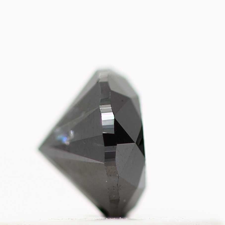 0.29 Carat Natural Black Diamond Black Round Brilliant Cut | Etsy