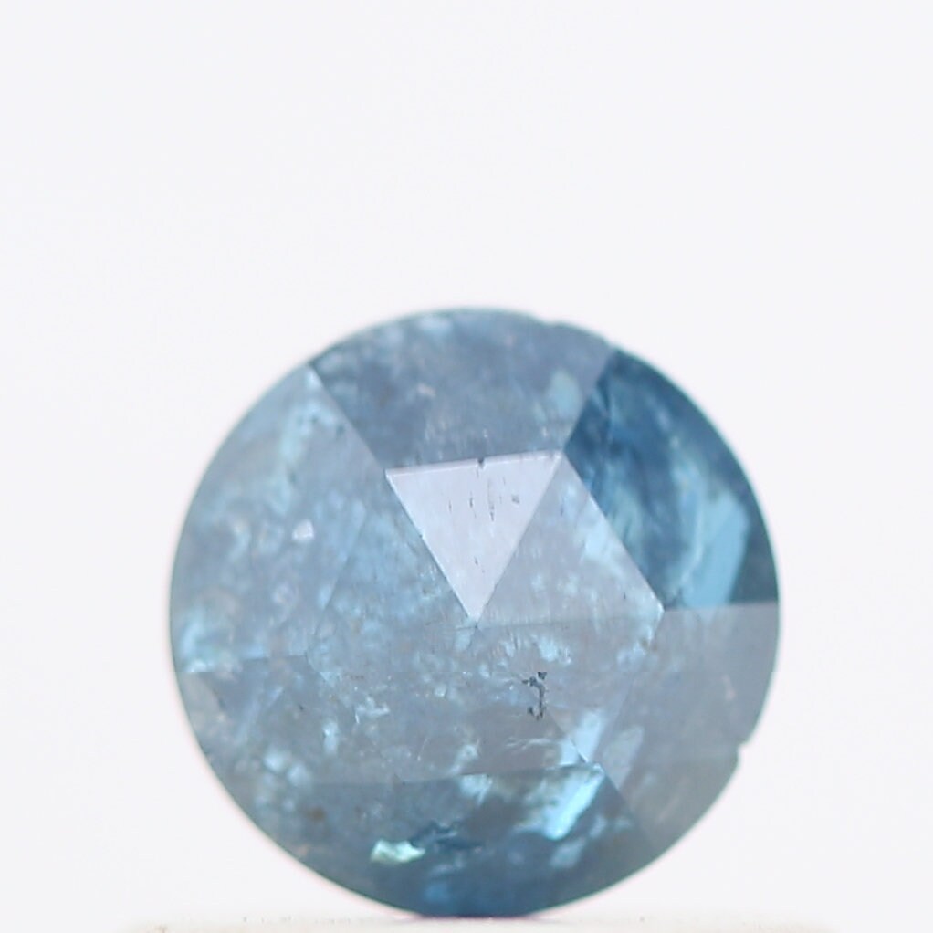 Blue Diamond Fancy Blue Color Round Rose Cut Diamond Rose | Etsy