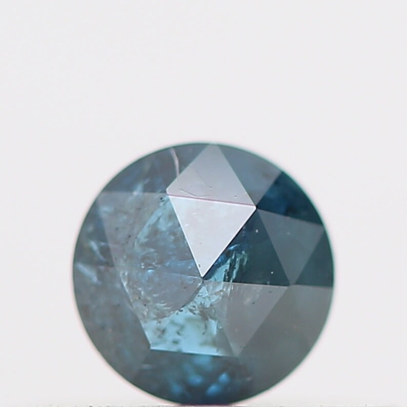 Blue Diamond - Fancy Blue Color Round Rose Cut Diamond - Rose Cut ...