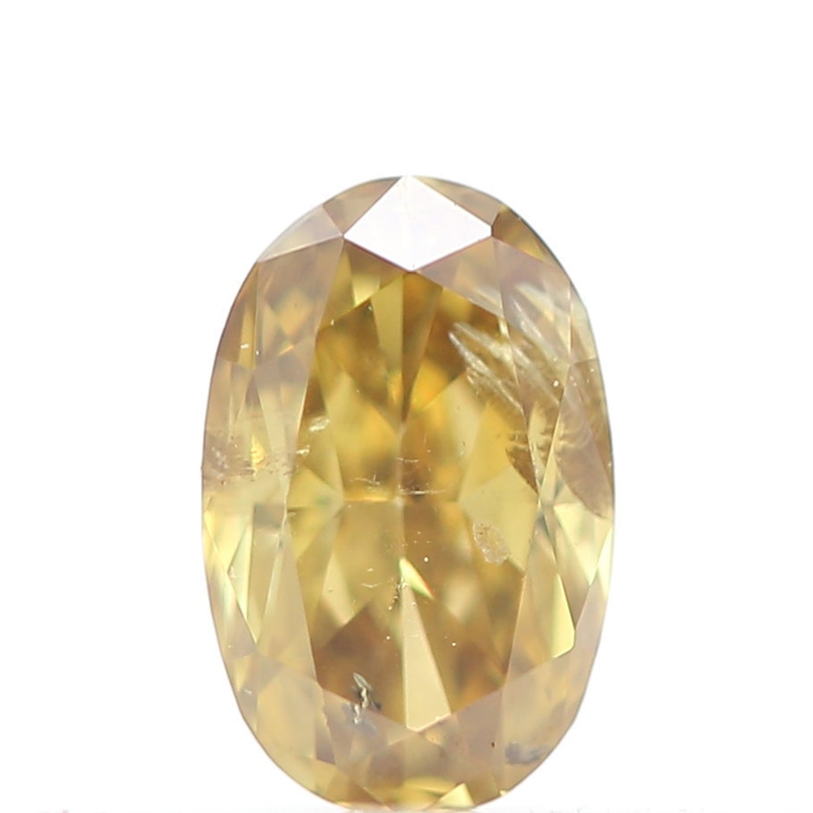 Yellow Color Diamond Natural Yellow Oval Diamond Natural - Etsy