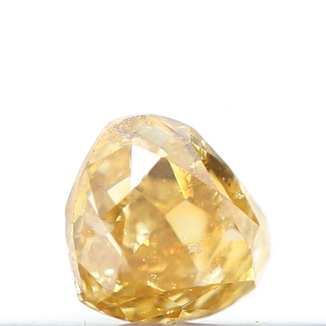 0.12 Ct Natural Diamond Fancy Yellow Color Heart Diamond | Etsy