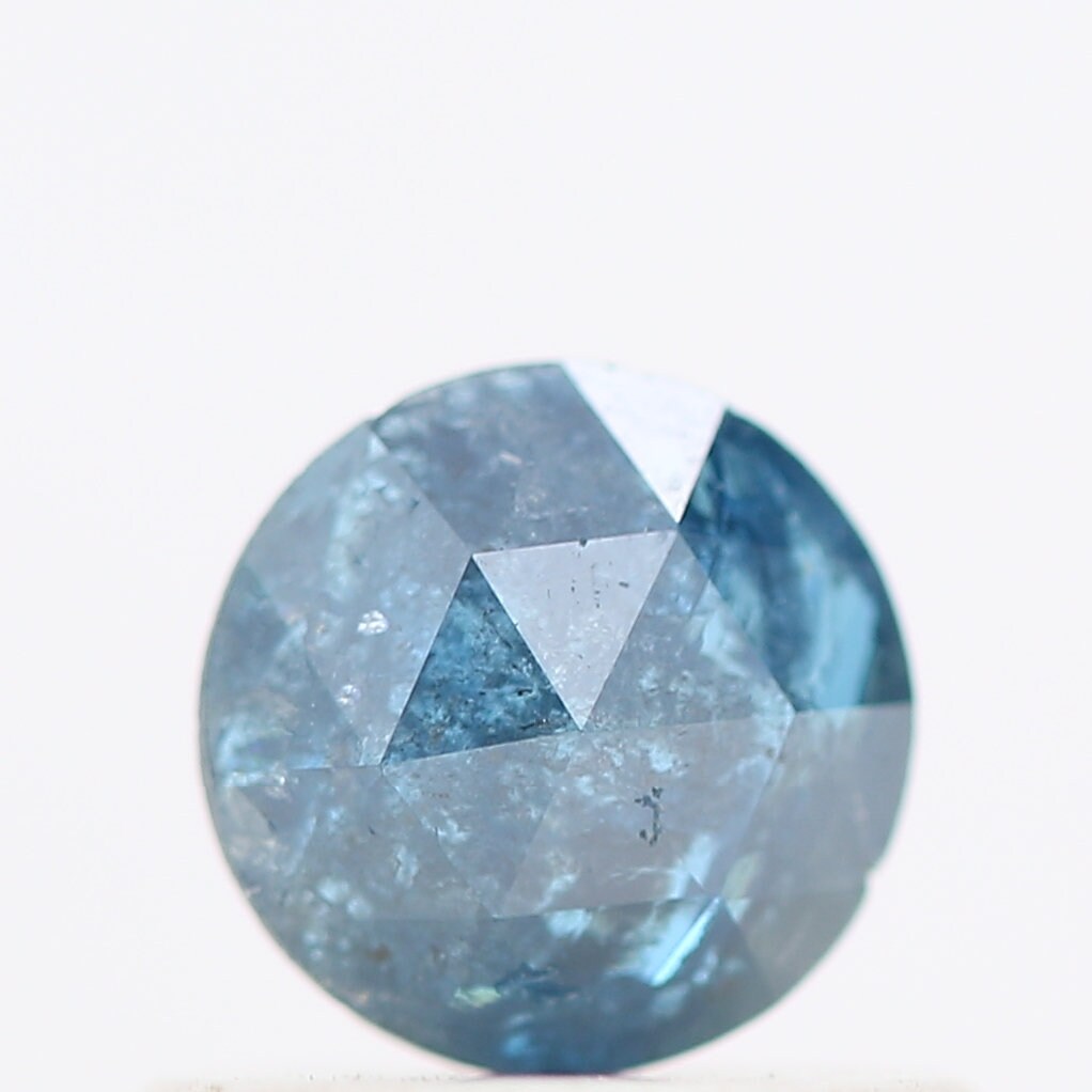 Blue Diamond Fancy Blue Color Round Rose Cut Diamond Rose | Etsy