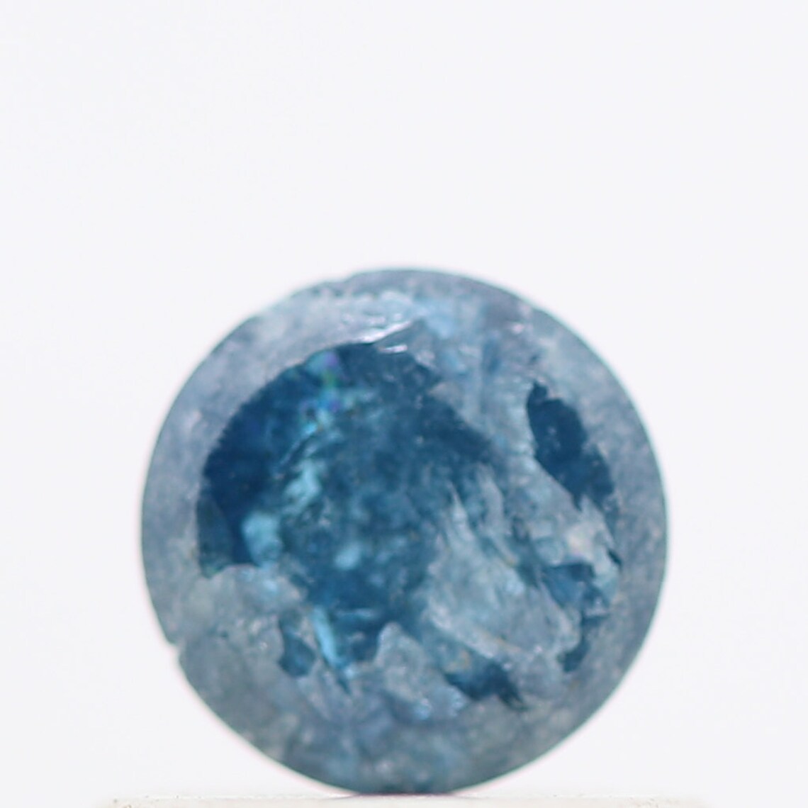 Blue Diamond Fancy Blue Color Round Rose Cut Diamond Rose | Etsy