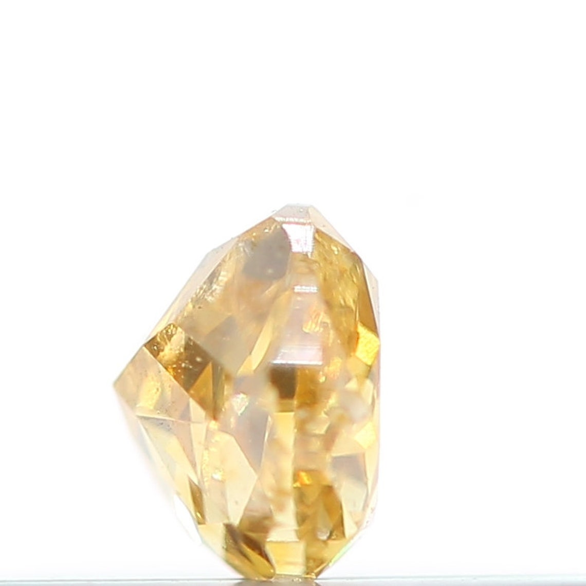 0.12 Ct Natural Diamond Fancy Yellow Color Heart Diamond | Etsy