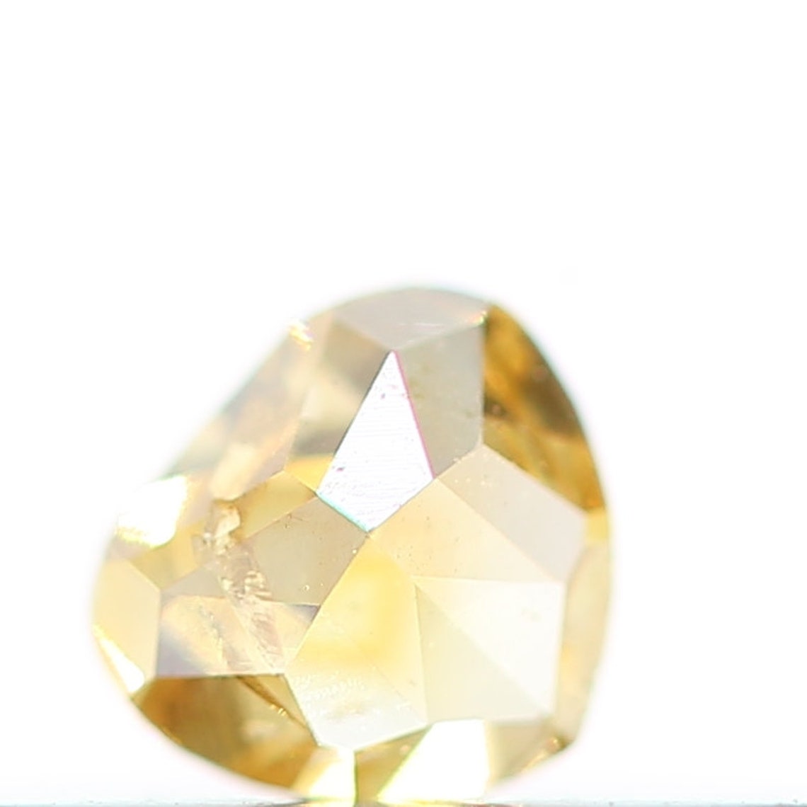 0.12 Ct Natural Diamond Fancy Yellow Color Heart Diamond | Etsy