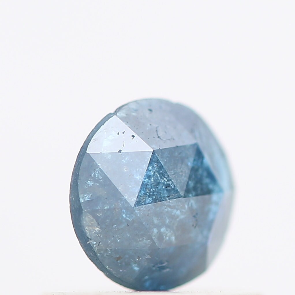 Blue Diamond Fancy Blue Color Round Rose Cut Diamond Rose | Etsy