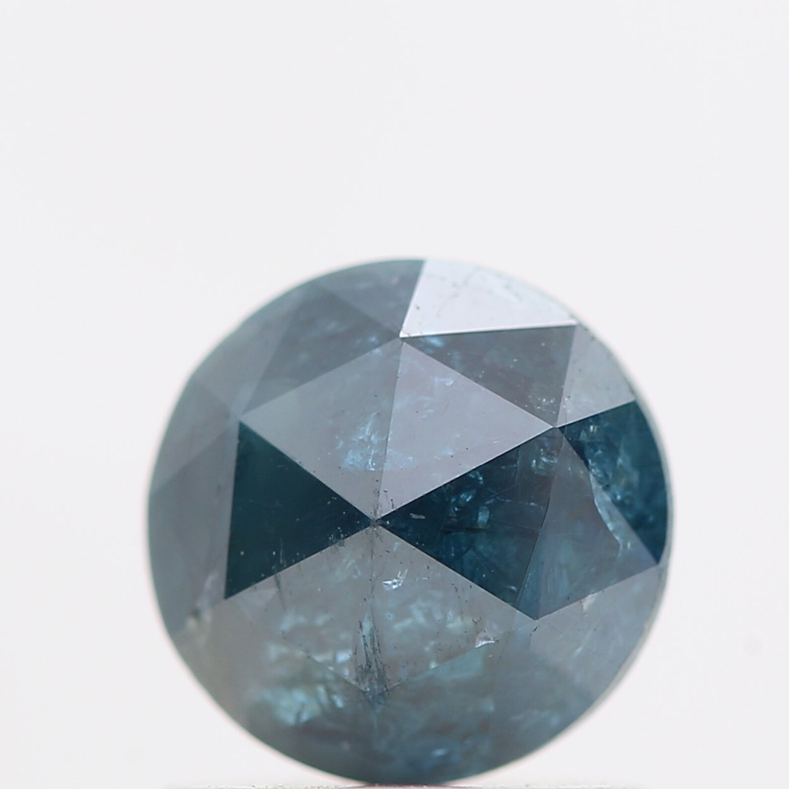 Rose Cut Diamond - Fancy Blue Color Round Rose Cut Diamond - Rose Cut ...