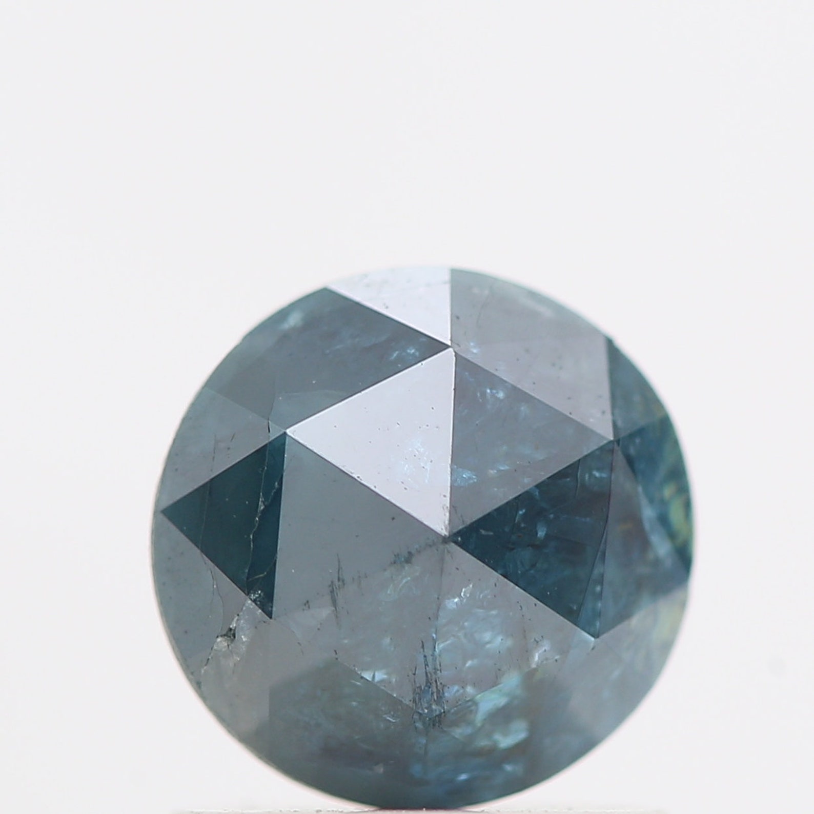 Rose Cut Diamond - Fancy Blue Color Round Rose Cut Diamond - Rose Cut ...