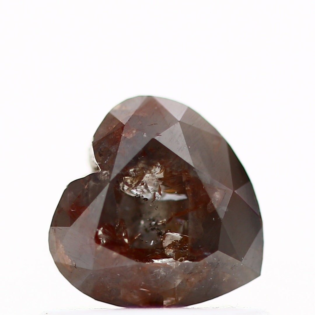 Brown Diamond, Fancy Brown Color Heart Diamond for Engagement Ring, 0. ...