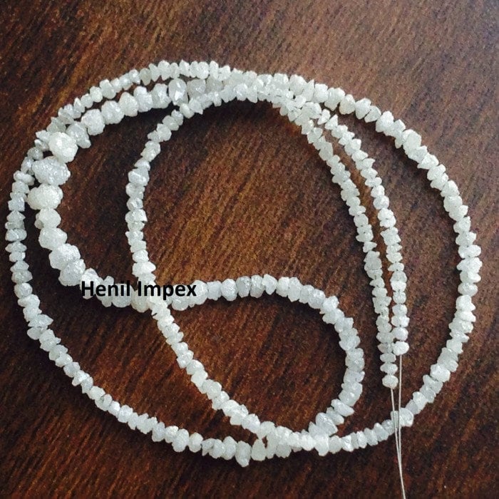 16 Inch Full Strand White Diamonds Conflict Free Rough - Etsy