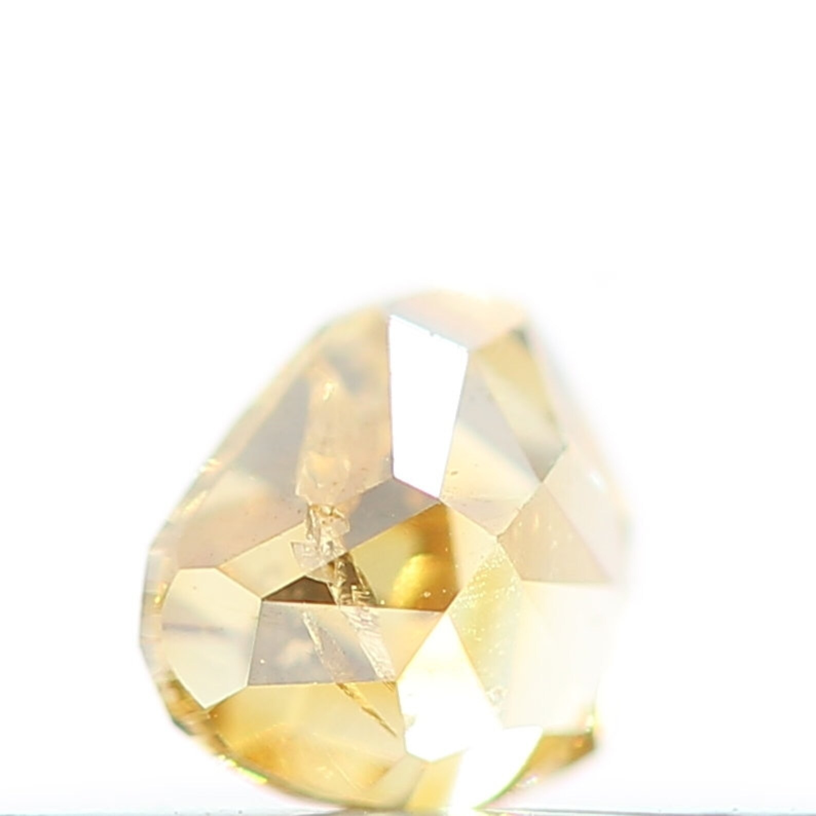 0.12 Ct Natural Diamond Fancy Yellow Color Heart Diamond | Etsy