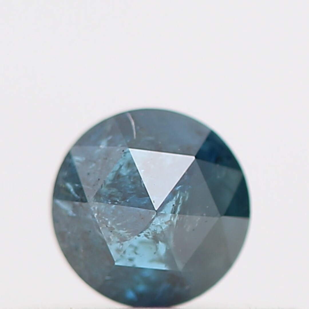 Blue Diamond - Fancy Blue Color Round Rose Cut Diamond - Rose Cut ...