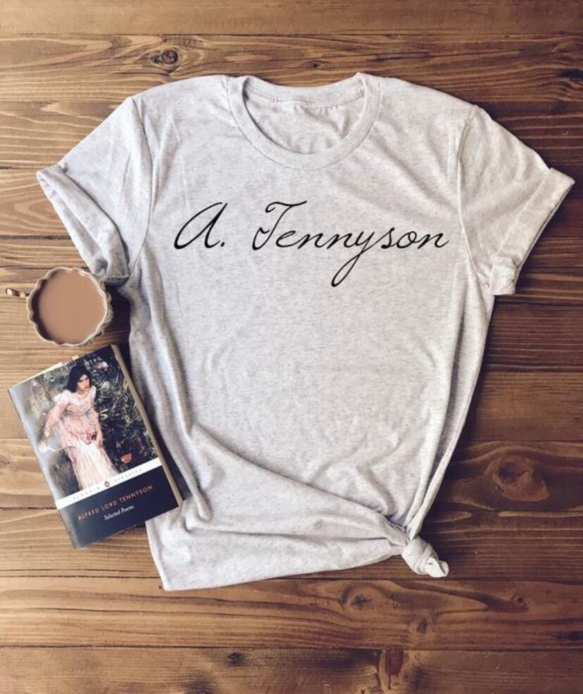 Alfred Lord Tennyson - Classic Author Signature - Short-sleeve Unisex T ...