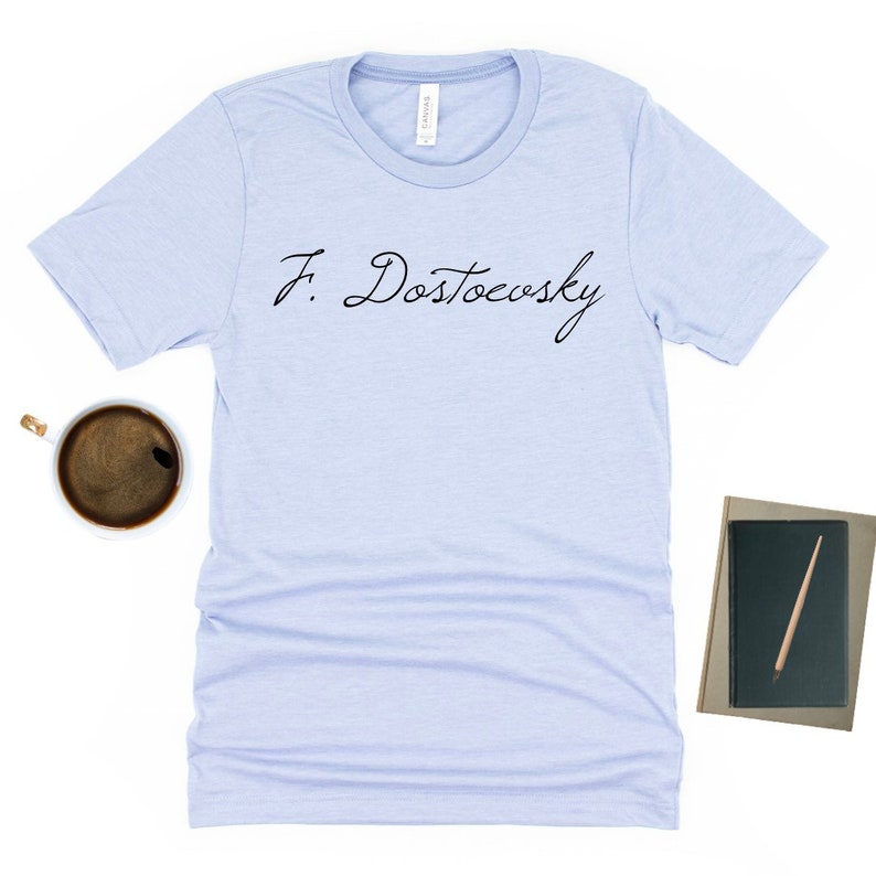 Fyodor Dostoevsky Classic Author Signature Short Sleeve - Etsy