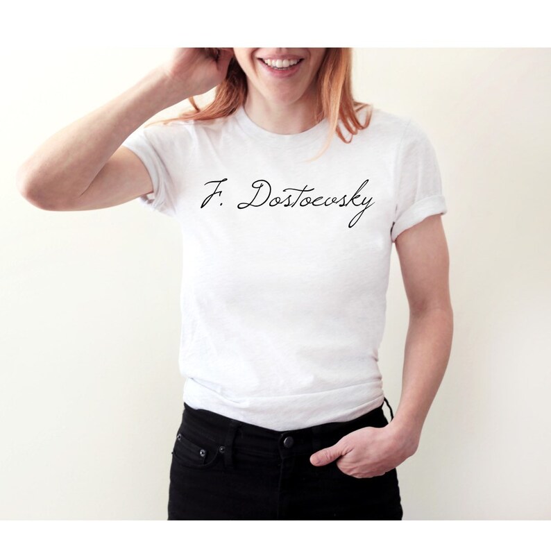 Fyodor Dostoevsky Classic Author Signature Short Sleeve - Etsy