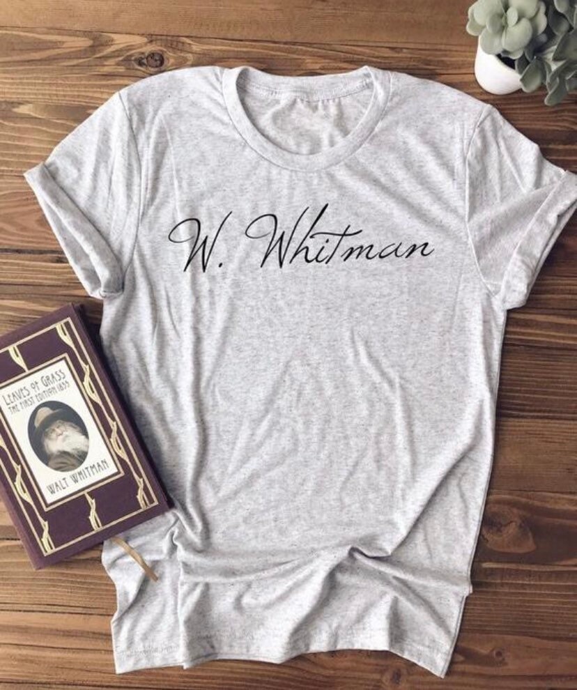 Walt Whitman Classic Author Signature Short-sleeve Unisex T-shirt ...