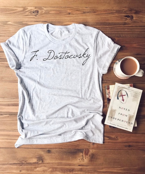 Fyodor Dostoevsky Classic Author Signature Short Sleeve - Etsy