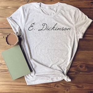 Emily Dickinson - Classic Author Signature -short-sleeve Unisex T-shirt ...