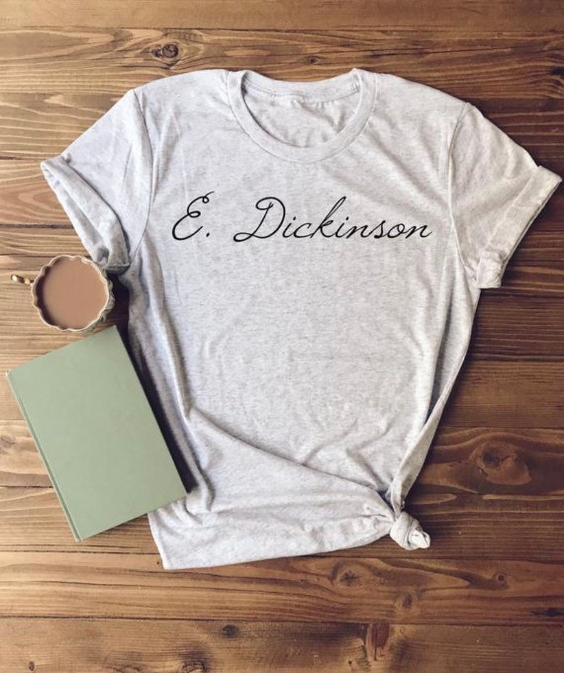 Emily Dickinson - Classic Author Signature -short-sleeve Unisex T-shirt ...