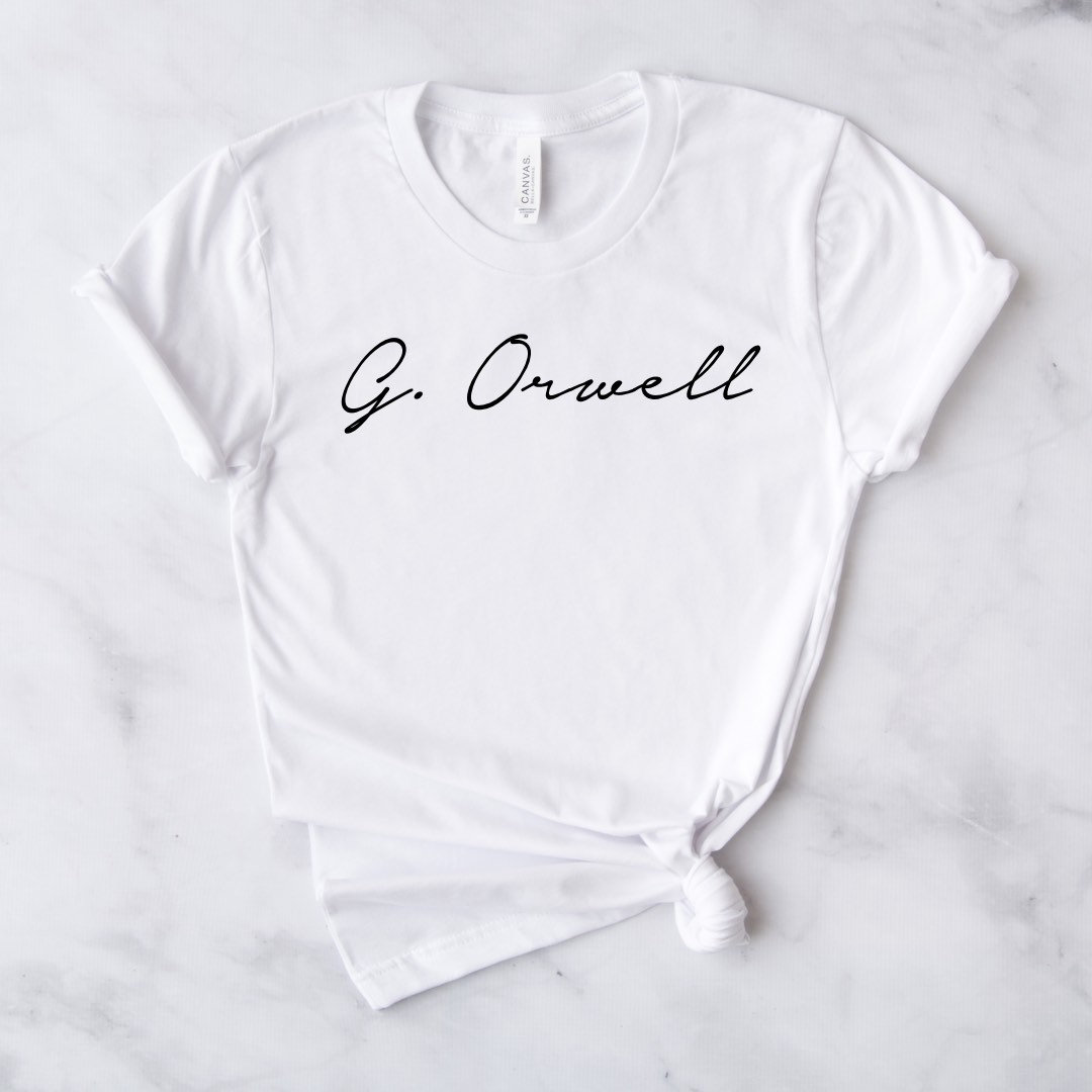 George Orwell Classic Author Signature Short-sleeve Unisex - Etsy