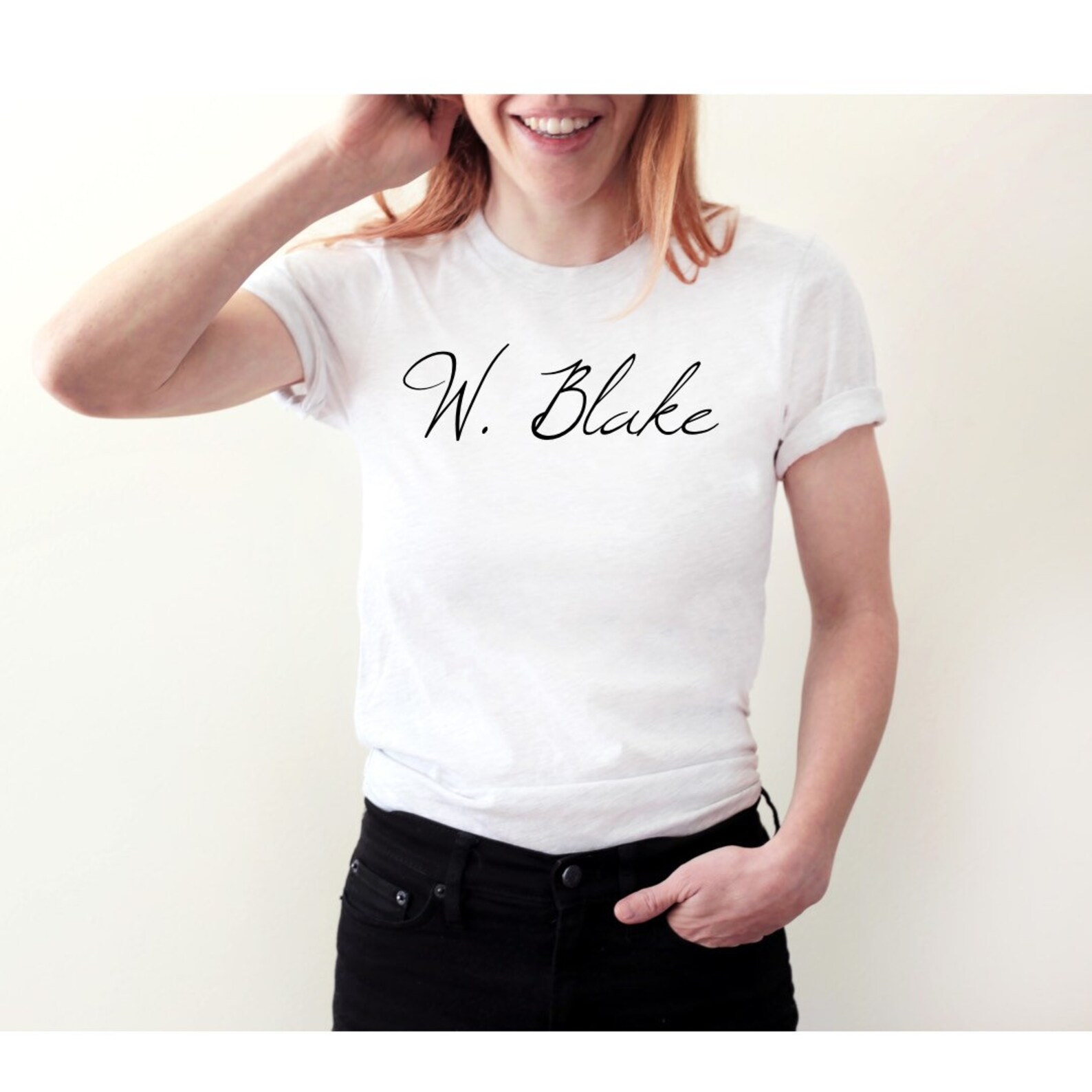 William Blake - Classic Author Signature - Short Sleeve Unisex T-shirt ...
