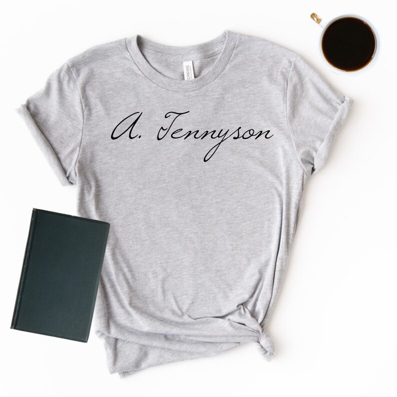 Alfred Lord Tennyson - Classic Author Signature - Short-sleeve Unisex T ...