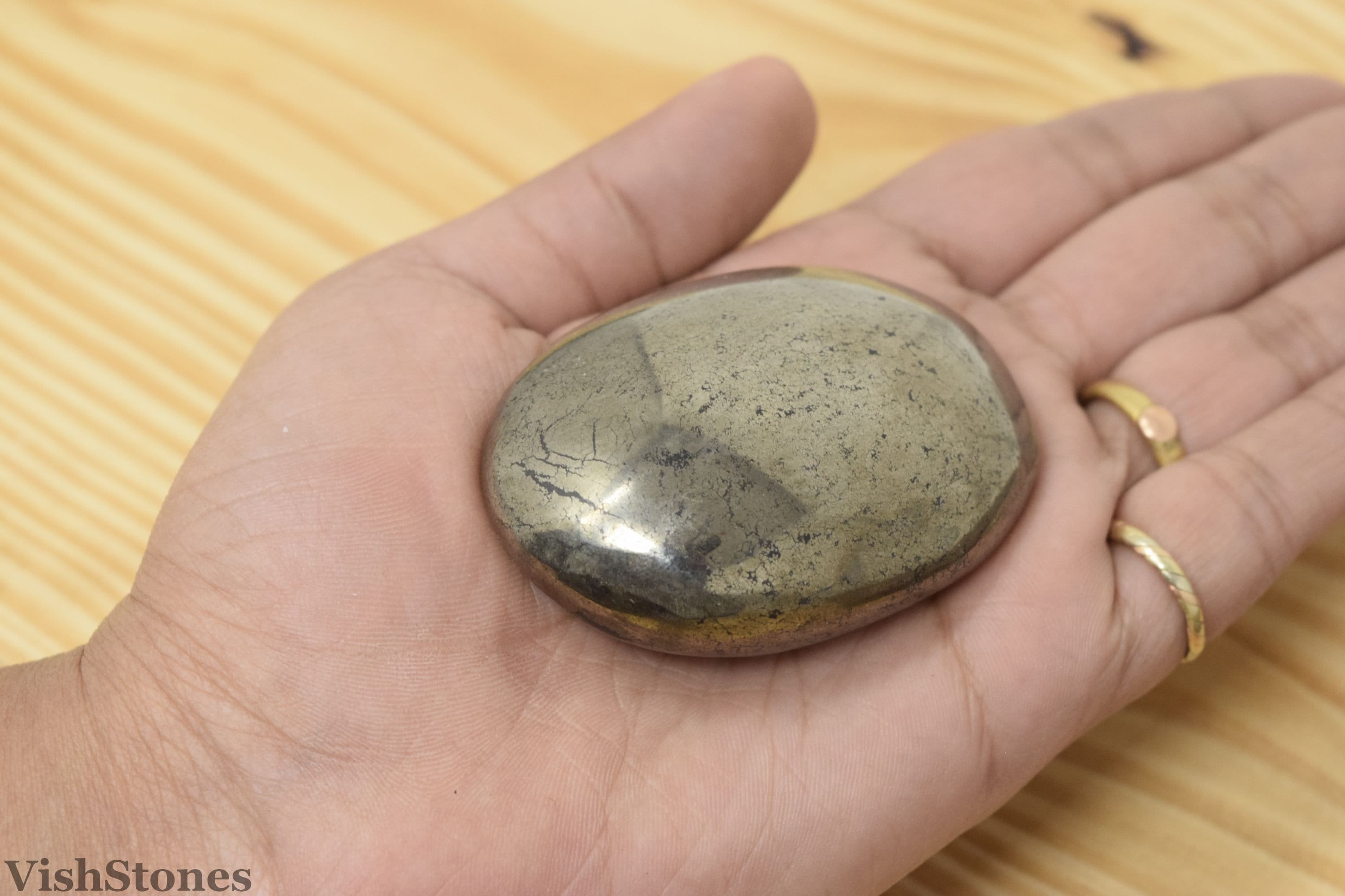 Natural Pyrite Palm Stone Pyrite Gemstone Healing Crystal | Etsy