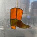 Custom Stained Glass Cowboy Boot | Window Hanging, Glass Art Handmade ...