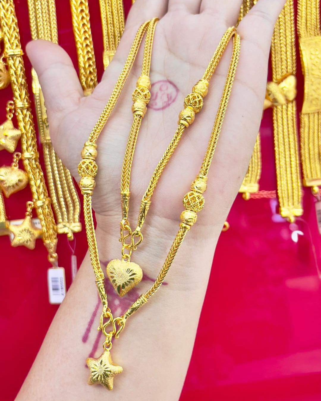 Chain 18k Thai Baht Yellow Gold GP Necklace 24 Inch 6 MM 1111 - Etsy