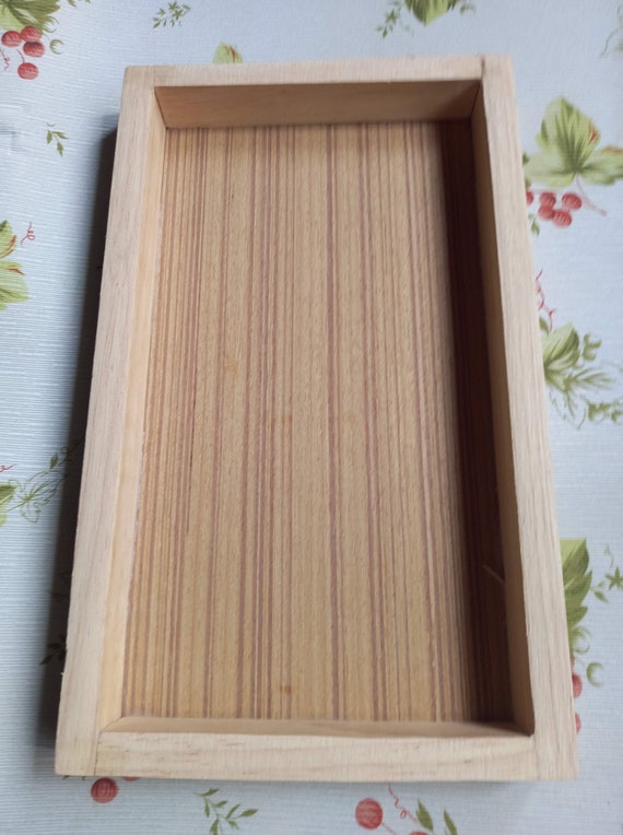 Slime & Foam Square Wooden Slim Flat Open Box Non-Lidded Tray Display ...