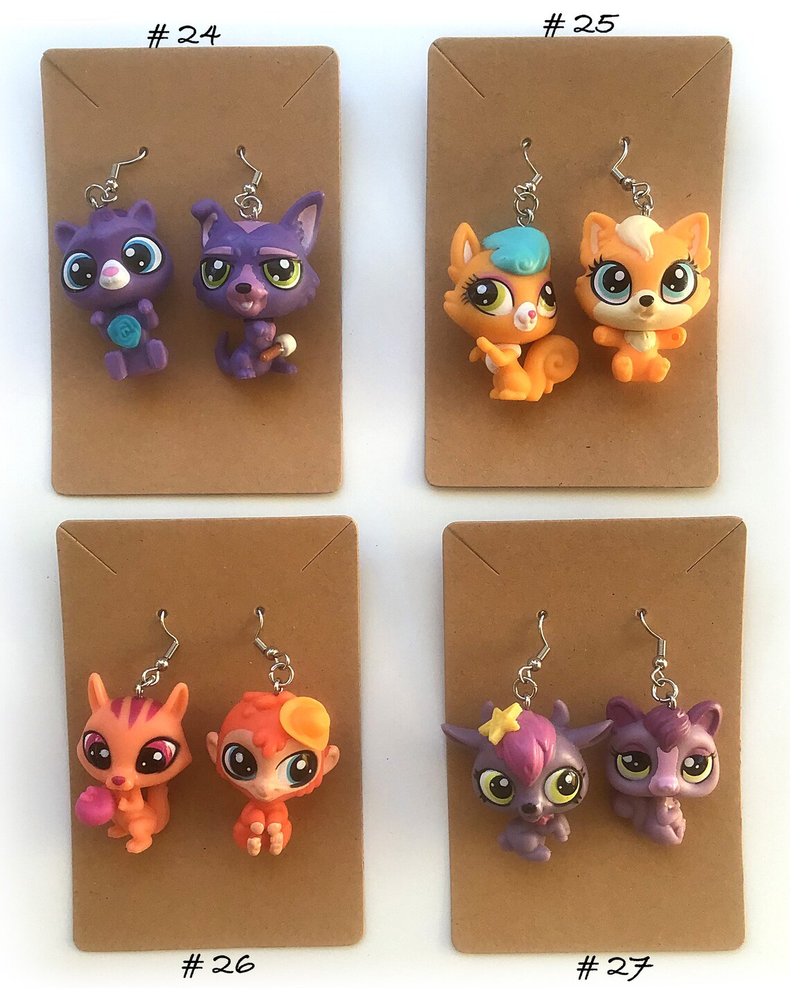 Littlest Pet Shop Earrings Jewelry Genuine LPS Cute Cat Dog - Etsy