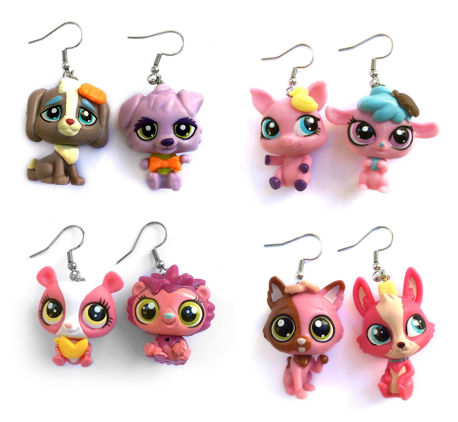 Littlest Pet Shop Earrings Jewelry Genuine LPS Cute Cat Dog Pets Fun ...