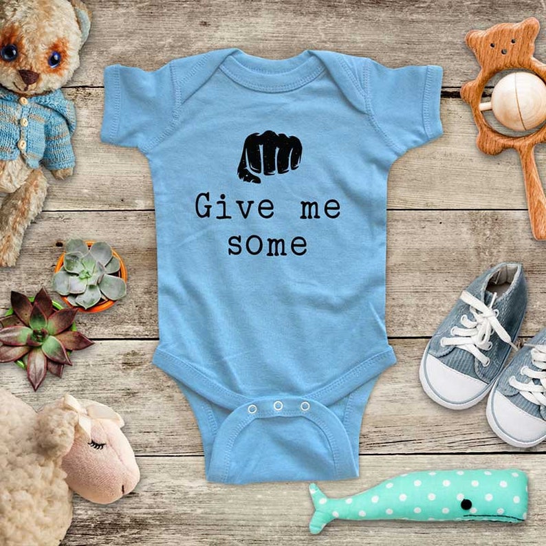 Give me some fist bump funny cute Baby bodysuit or Toddler | Etsy