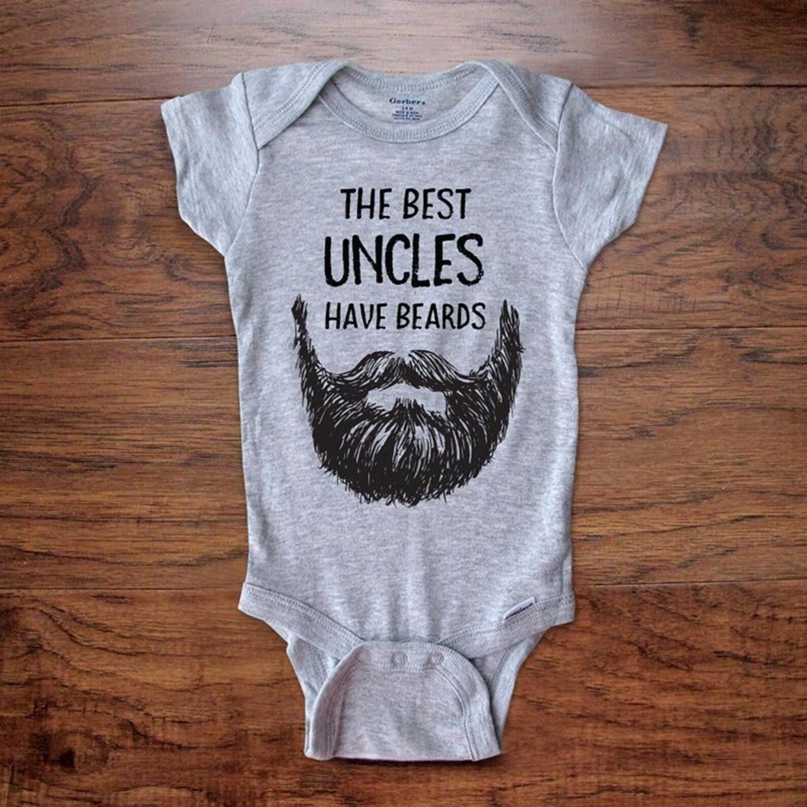 Funny Cute Baby Brand Bodysuit the Best Uncles Have Beards - Daddy Gift ...