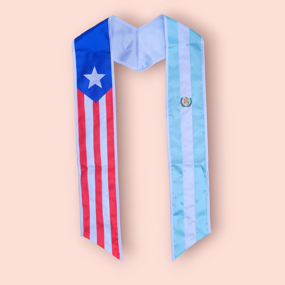 Puerto Rico/guatemala Graduation Stole, Boricua Stole, First Generation ...